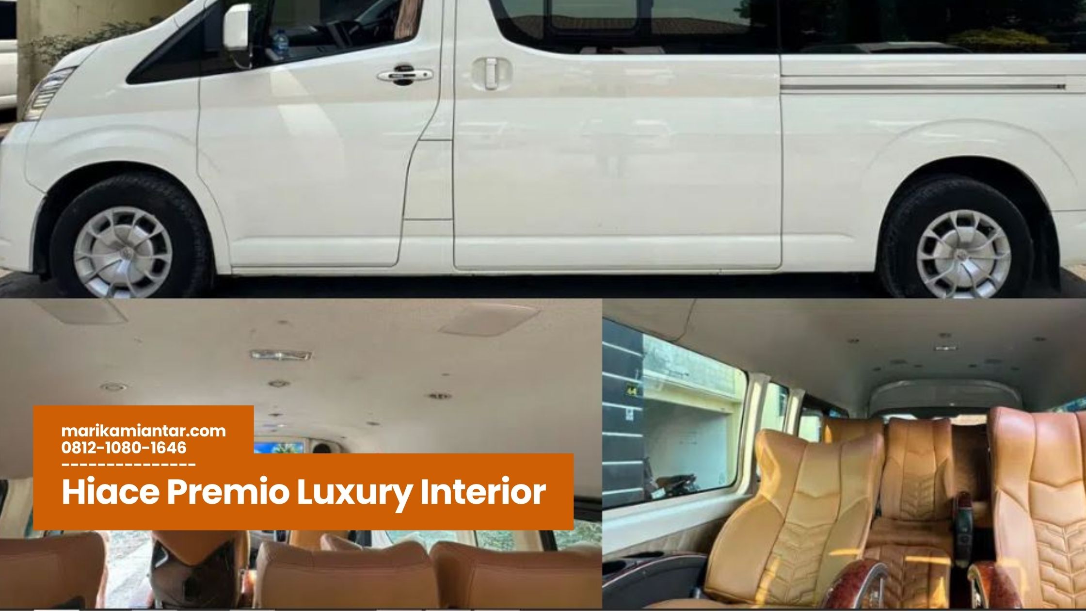 Lihat Dalam Hiace Premio Luxury Interior - Mari Kami Antar